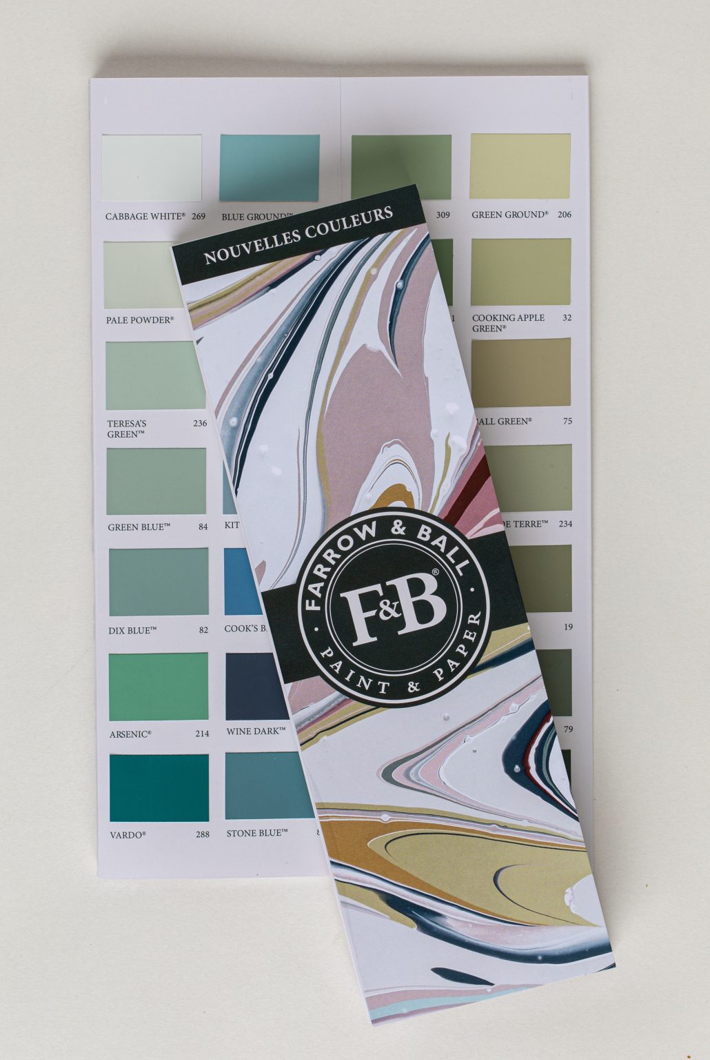 Farrow and Ball kleurenkaart met 132 actuele kleuren